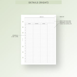 Weekly Schedule Template Personal Wide Printable, Undated Weekly Hourly ...