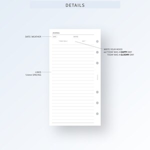 Personal, Daily Journal Planner Printable Memory Journal Diary, Writing ...