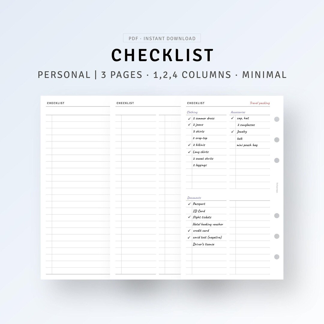 Personal, Task List Inserts Printable Template, Get It Done List, ADHD ...