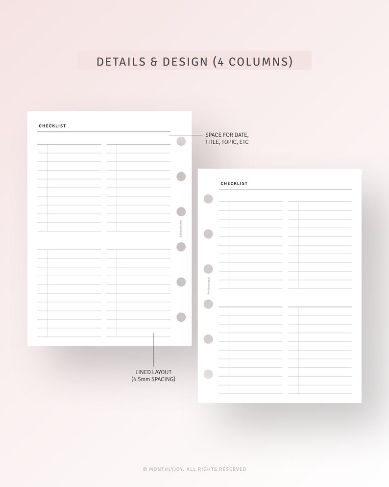 Checklist Printable Pocket Plus Inserts to Do List Get It - Etsy