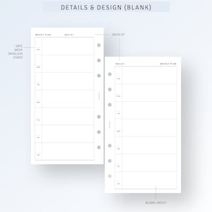 Personal, Week on One Page Printable Weekly Schedule Organizer, Minimal ...