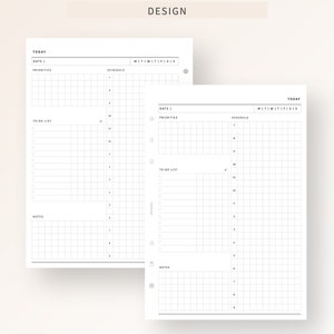 A5 Size Daily Schedule Template Printable Daily Hourly - Etsy