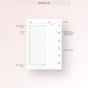 Sleep Tracker Pocket Plus Insert Printable Sleep Analysis Circle ...