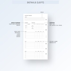 Personal Calorie Tracker Printable Food Diary Journal - Etsy