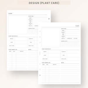 Plant Planner Printable A5 Inserts, Houseplant Planner Garden Journal ...