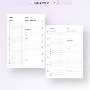 24 Hour Planner A6 Inserts Printable Time Blocking Work Schedule ...