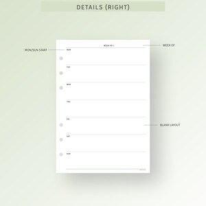 Simple Weekly Overview Printable Personal Wide Binder, Daily Schedule ...