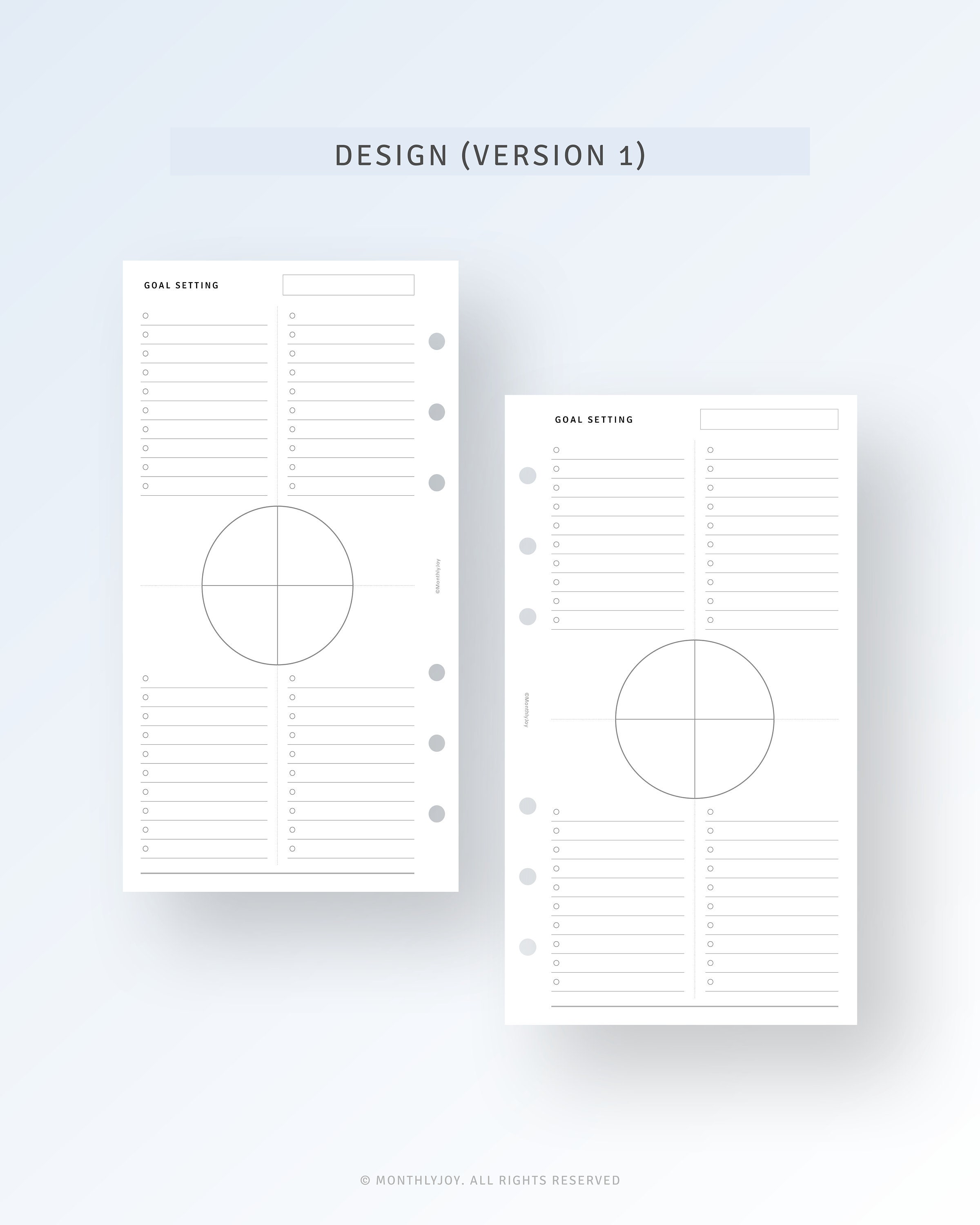 Goal Setting Template Printable Personal Inserts, New Year Vision Board ...