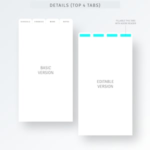 Personal, Editable Planner Divider Bundle, PDF, PNG, Fillable Side Top ...