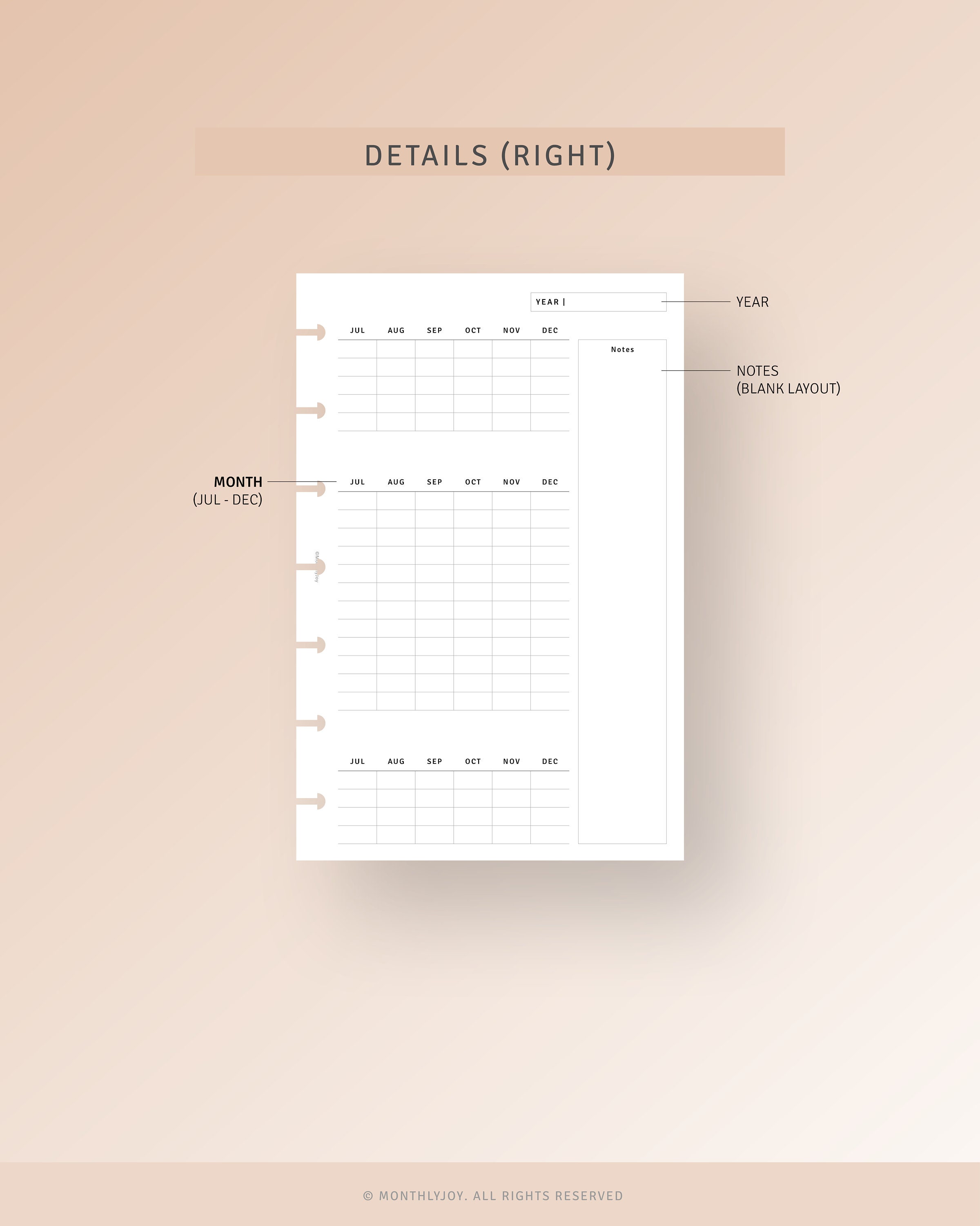 Yearly Planner Finance Overview Printable Happy Planner Pages - Etsy