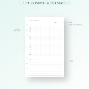 Social Media Post Planner Half-letter Printable Instagram Youtube ...