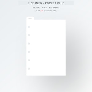 Pocket Plus Inserts | Planner Dividers Printable | PDF, PNG | Top Tabs ...