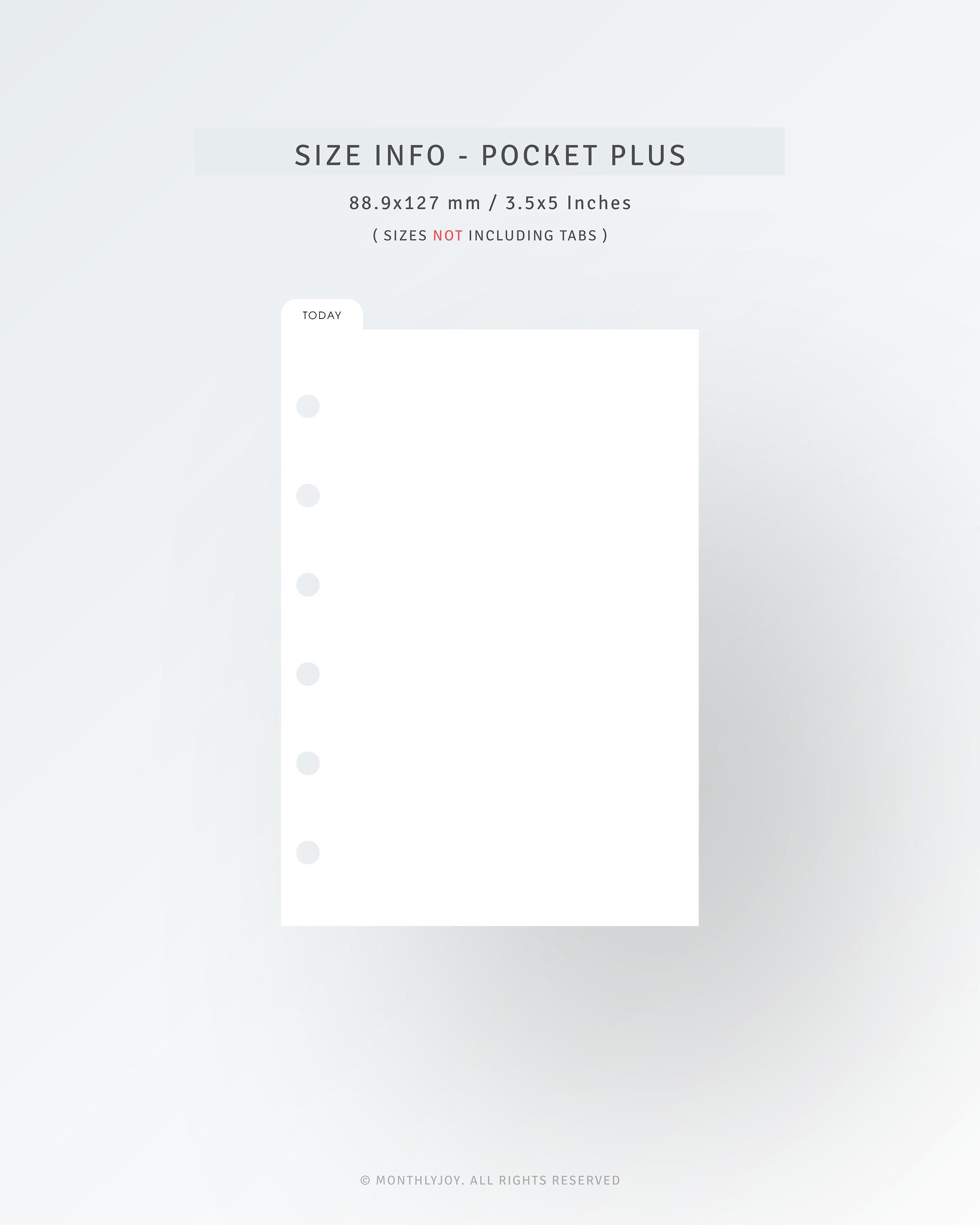 Pocket Plus Inserts | Planner Dividers Printable | PDF, PNG | Top Tabs ...
