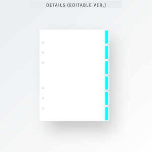 Planner Dividers Personal Wide Printable | PDF, PNG | Editable Planner ...