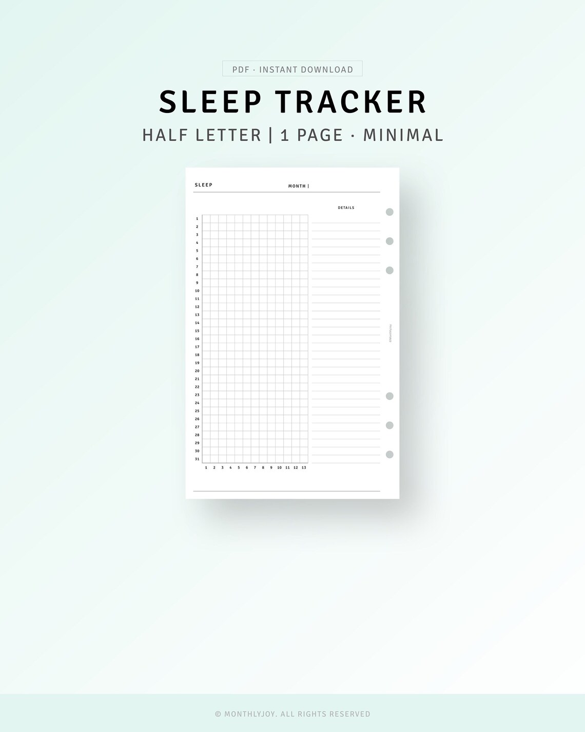 Sleep Tracker Printable Half Letter Inserts Sleeping Log - Etsy Canada