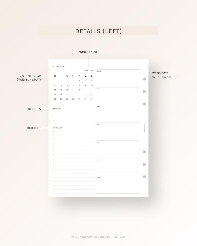 2026-weekkalender A5-inzetstukken afdrukbaar organiserblad dagelijks ...