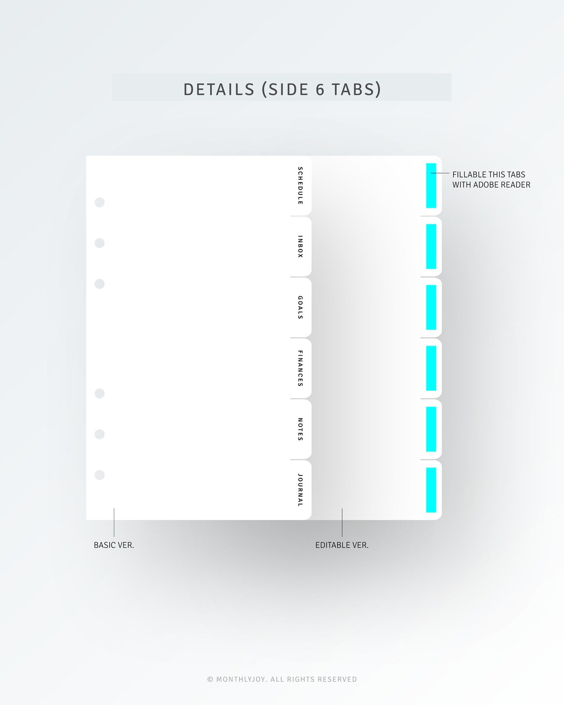 Personal Editable Planner Divider Bundle PDF PNG Fillable - Etsy