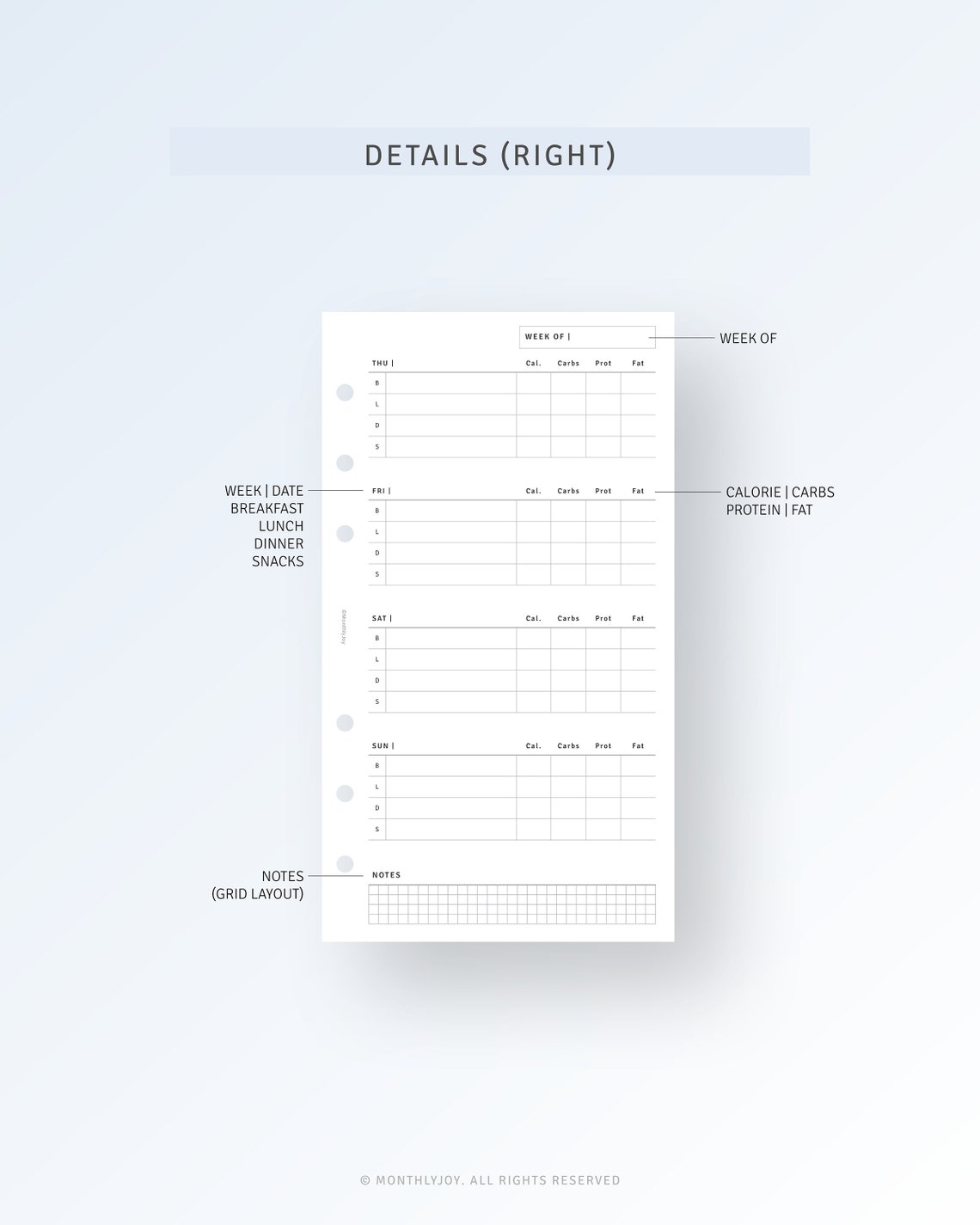 Personal Calorie Tracker Printable Food Diary Journal - Etsy