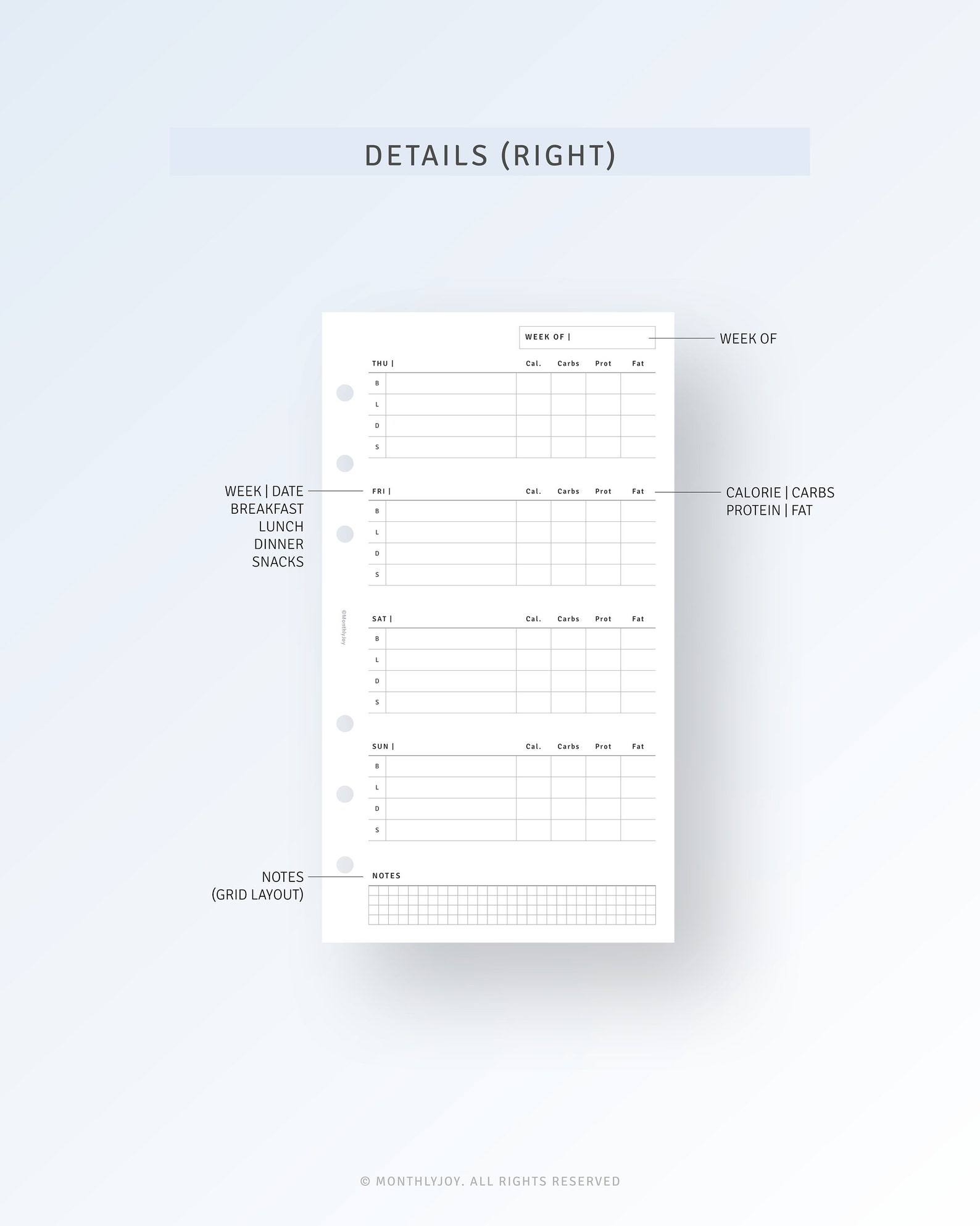 Personal Calorie Tracker Printable Food Diary Journal - Etsy