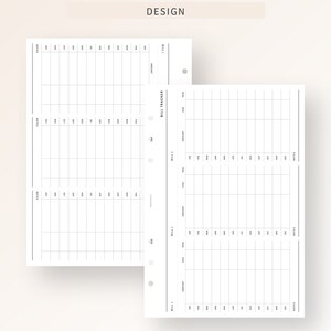 A5 Size Bill Tracker Printable Payment Reminder Bill | Etsy