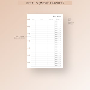 Movie Tracker Printable Cinema Log Tracker, Movie Series Watch List ...