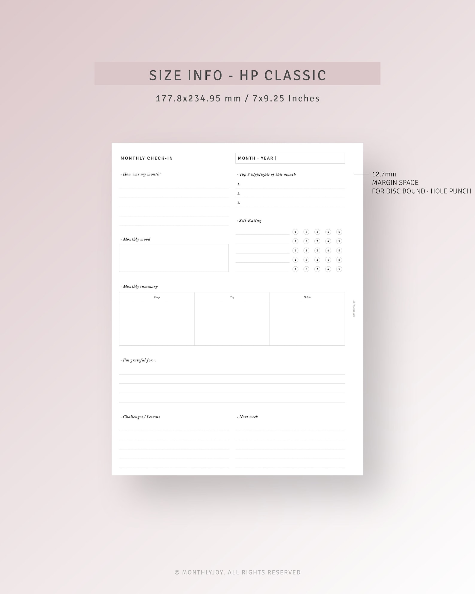 Weekly Reflection Daily Monthly Review Journal Printable Day Monthly ...