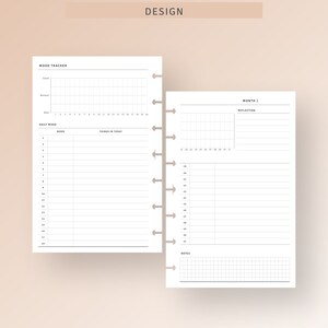 Printable Mood Tracker Template HP Mini Size, Daily Emotion Log ...