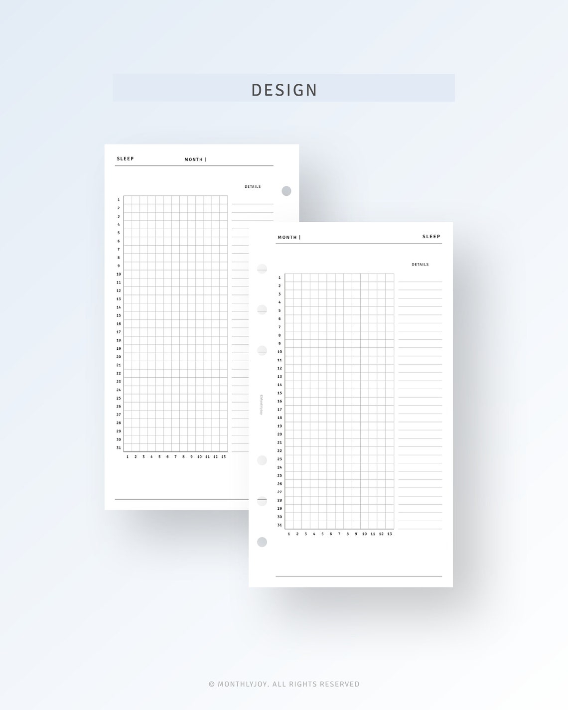 Personal Sleep Tracker Planner Printable Sleeping Log Chart - Etsy