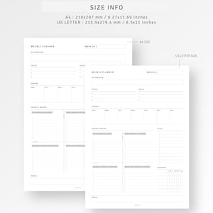 Weekly Planner + Priority Matrix Printable A4/letter Fillable Weekly ...