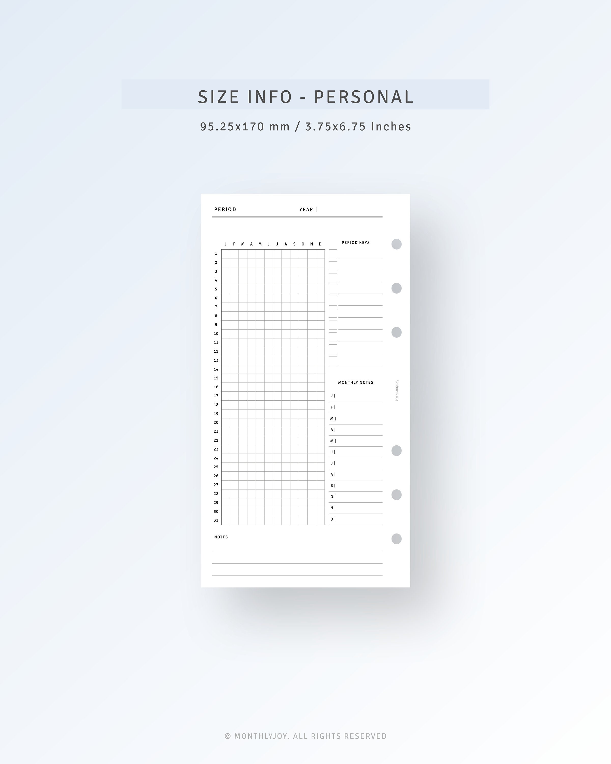 Personal Period Tracker Printable Menstruation Log Tracker - Etsy