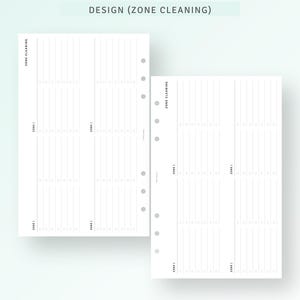 Zone Cleaning Schedule Printable Half-letter Planner, Weekly Cleaning ...