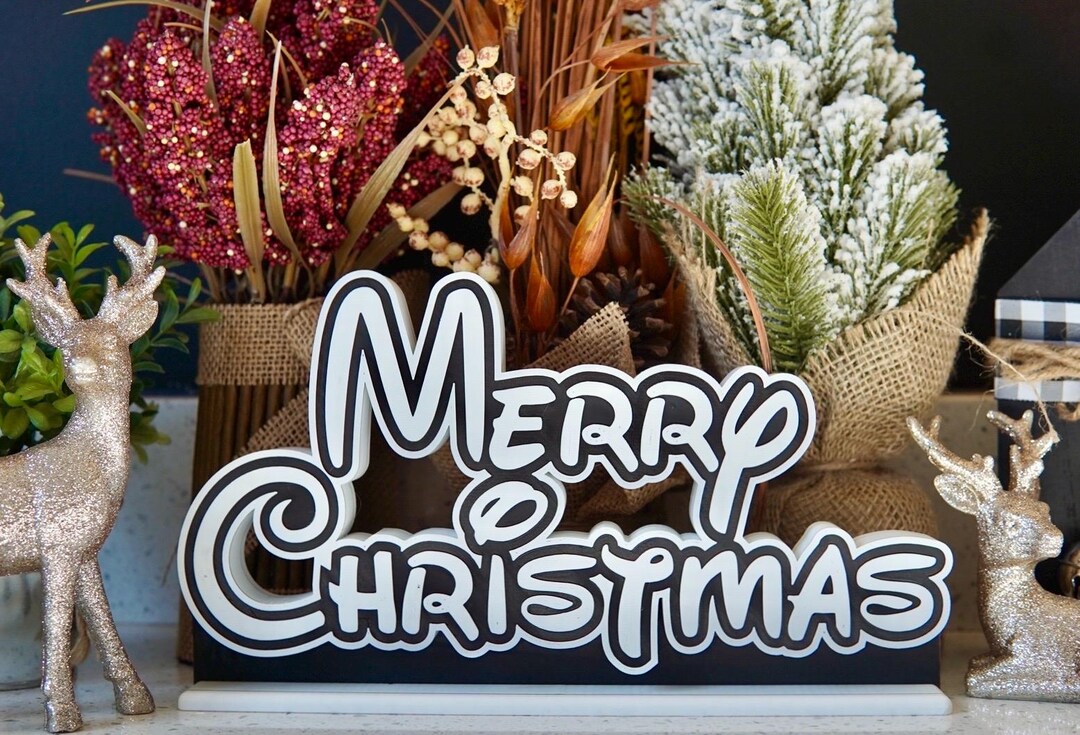 Merry Christmas Sign STL File: Holiday Decor (digital Download) - Etsy ...