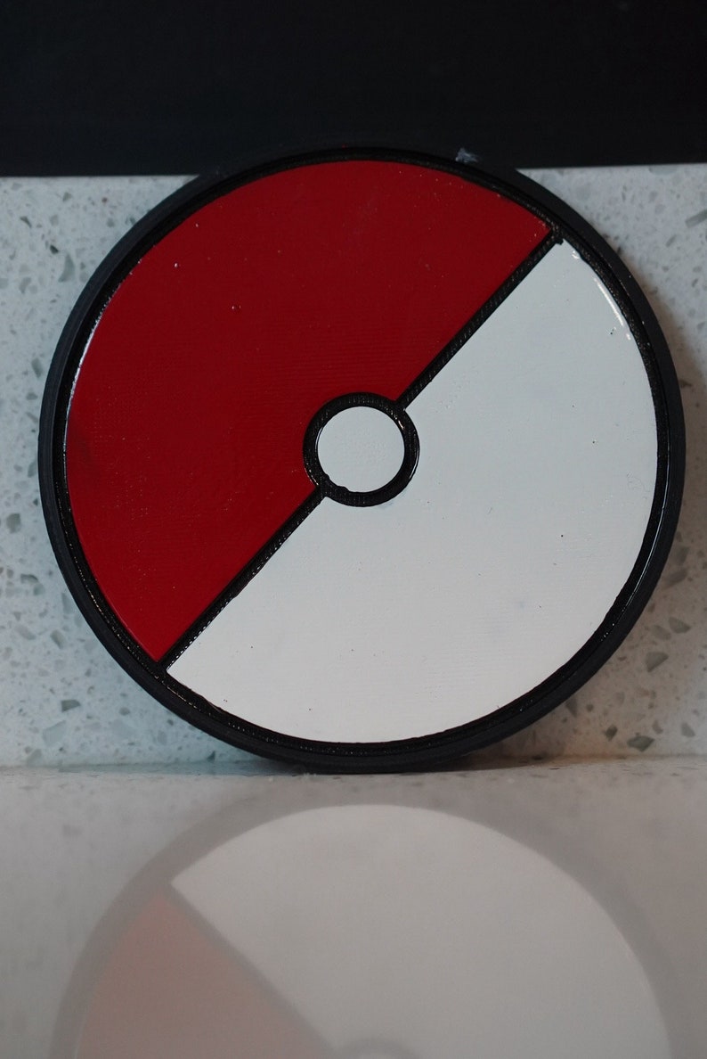 Poke Ball Style Coaster Digital Download Stl File Pokemon Style Poke ...
