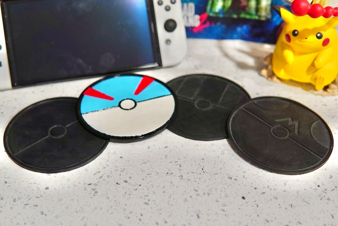 Poke Ball Style Coaster Digital Download Stl File Pokemon - Etsy