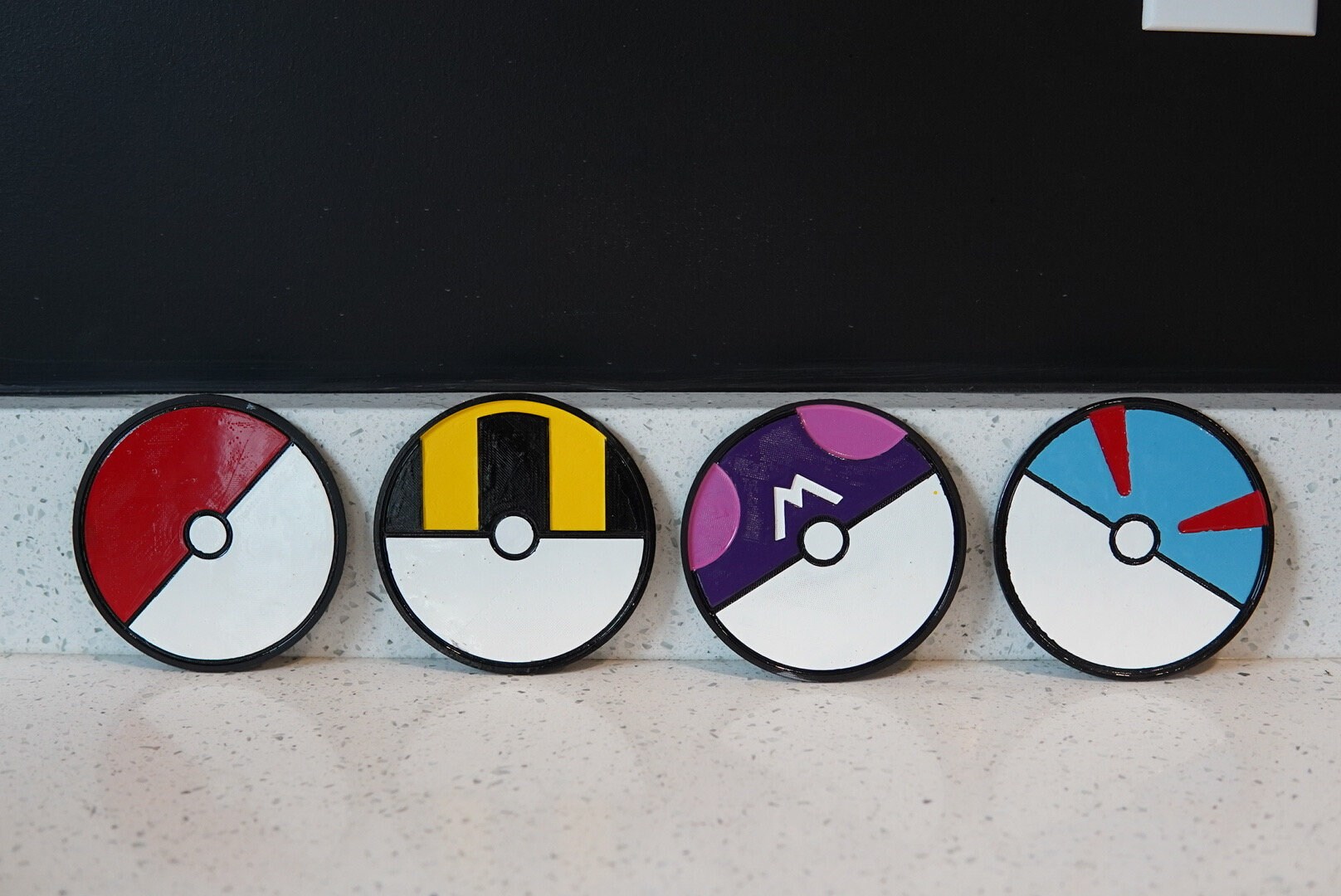 Poke Ball Style Coaster Digital Download Stl File Pokemon Style Poke ...