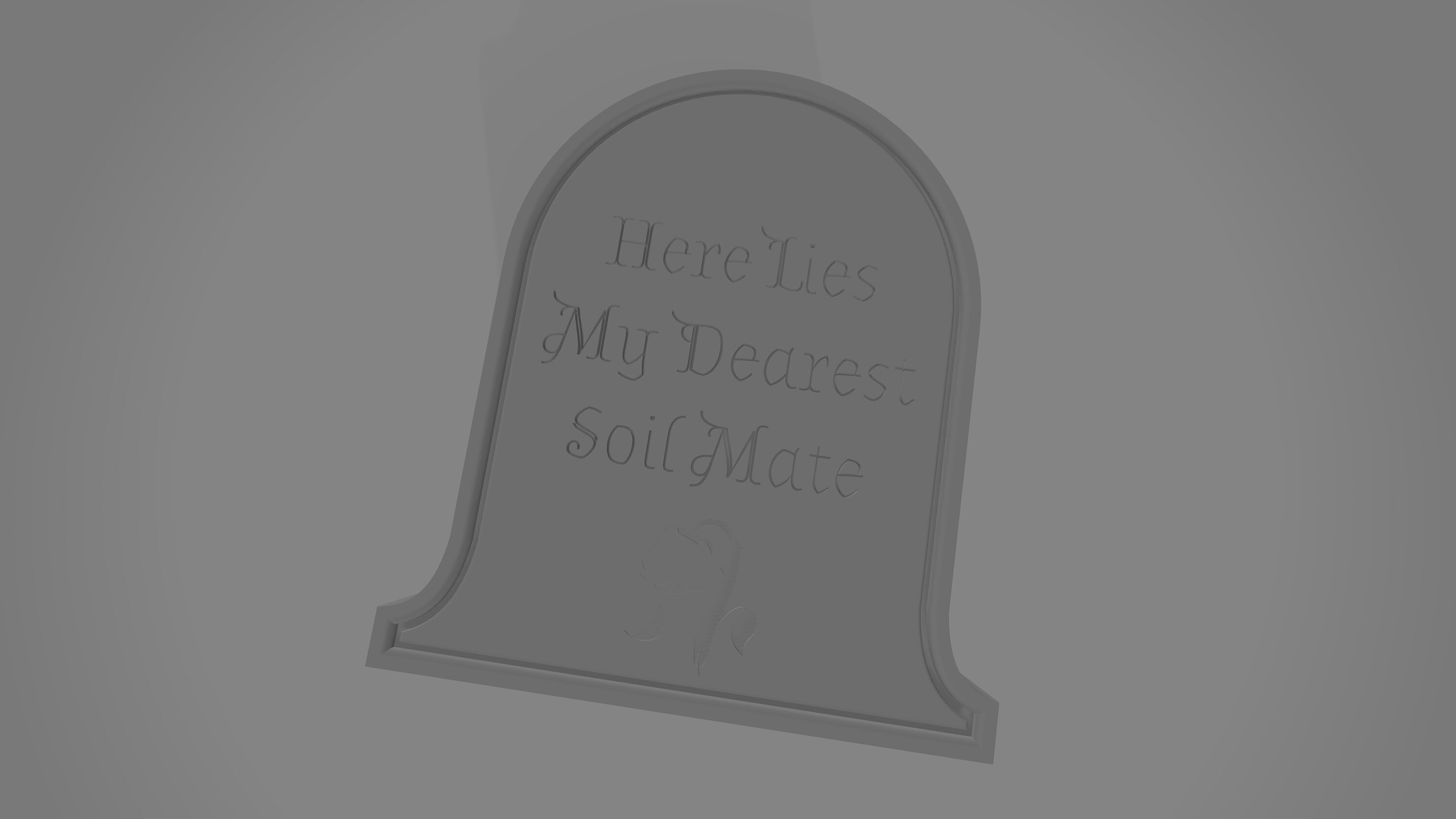 Headstone Plant Pot STL File: 'soil Mate' Funny Decor (digital Download ...