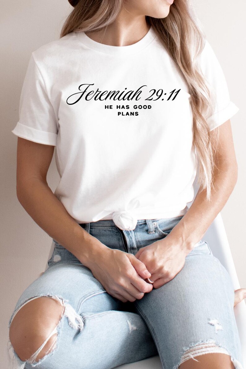 Bible Verse Top, Jeremiah 29:11 Scripture Tee, Unisex Tee, Jesus Shirt ...