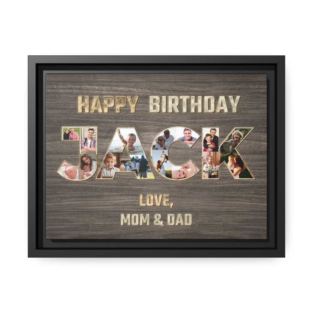 Luxury Custom Name Photo Collage, Personalized Photo Collage, Custom ...