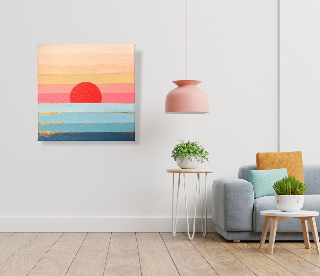 Rise and Shine Painting on Stretched Canvas, Relaxing and Calming ...