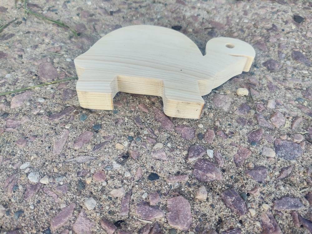 Unfinished Wooden Turtle Shape Animal Chunky Shelf Sitter | Etsy