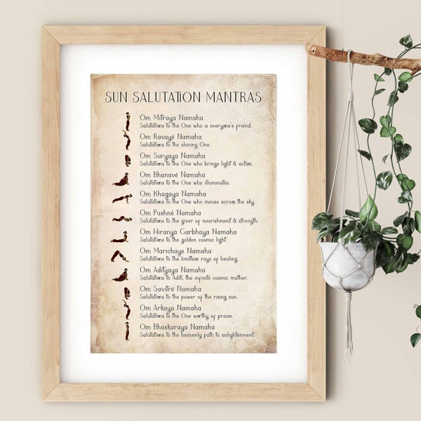 Sun Salutation Poster - Etsy