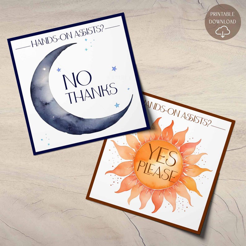 Yoga Consent Cards: Printable Yes/no Assist Cards for Teachers - Etsy