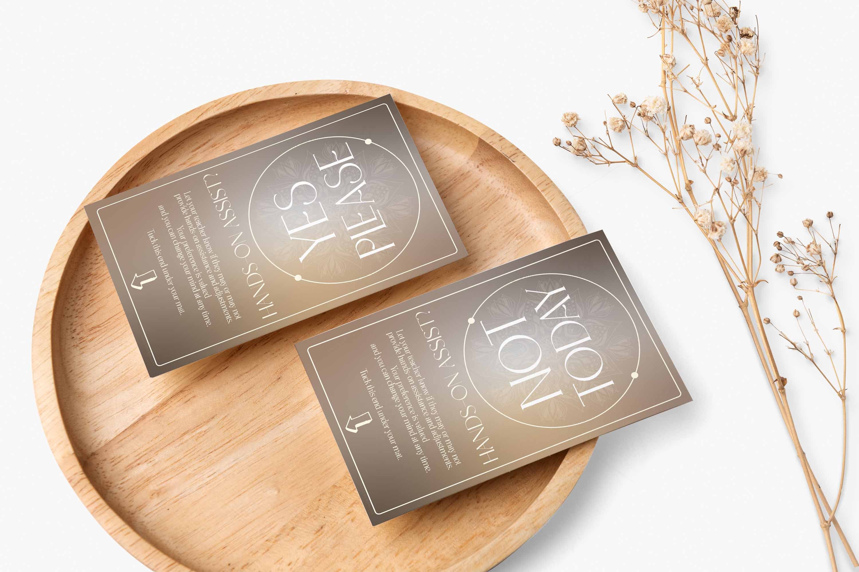 Yoga Consent Cards | Assist Cards for Yoga Teachers in Yoga Classes ...