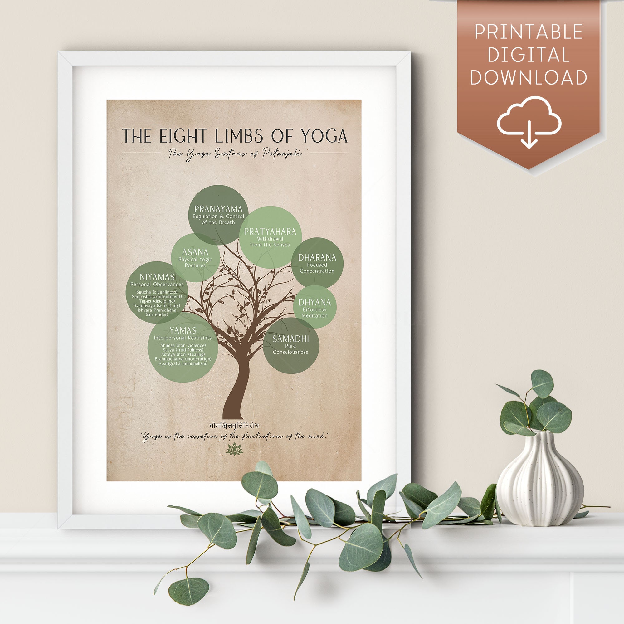 The 8 Limbs of Yoga Eight Limbs of Yoga Eightfold Path - Etsy