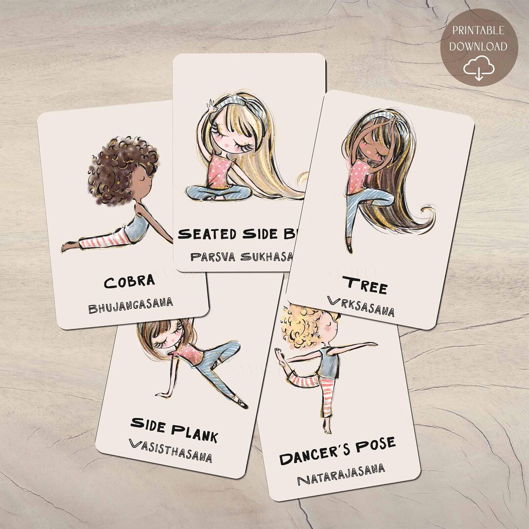 Yoga Poses Flashcards | Kids Yoga Flashcards | Yoga Flashcards for Kids ...