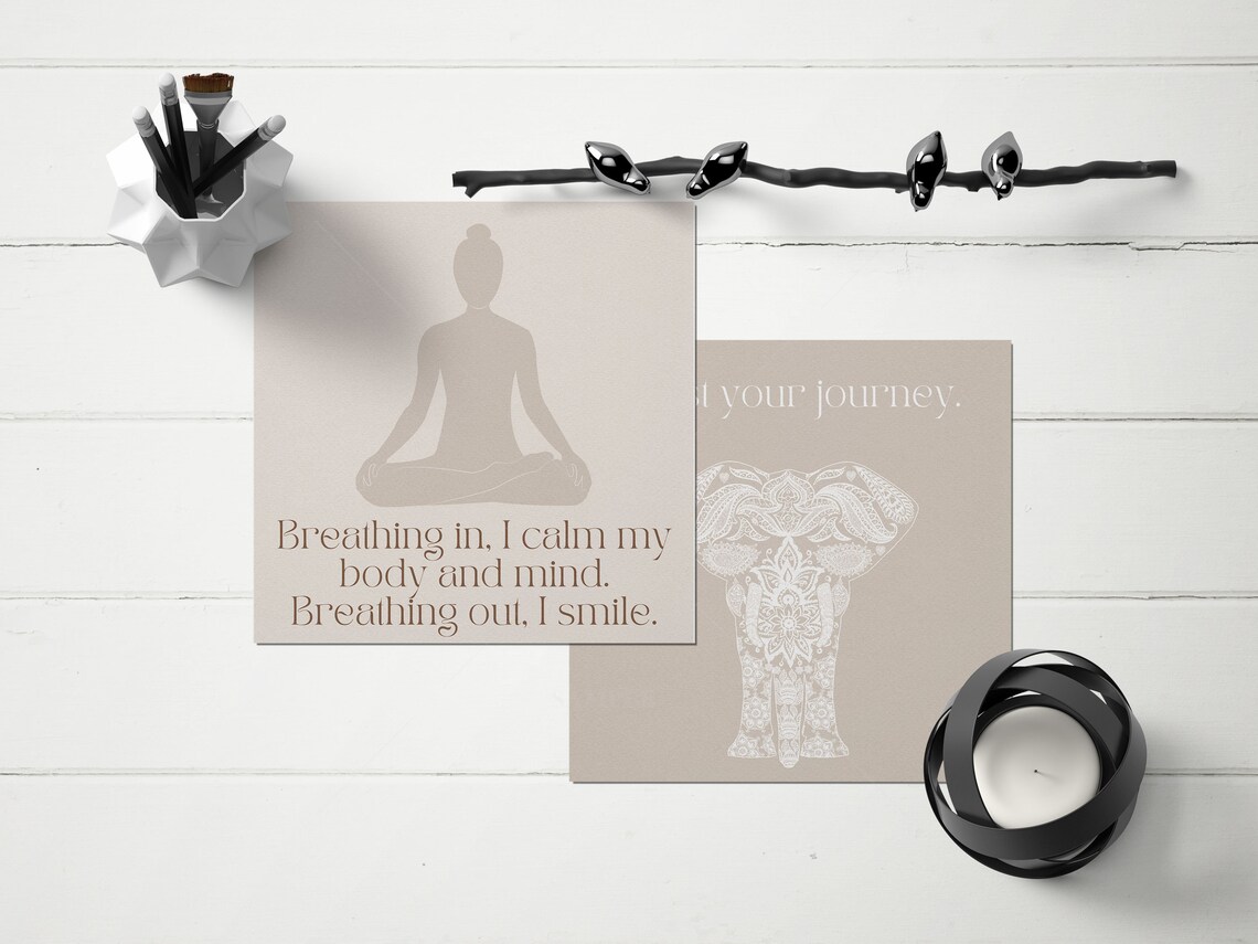 30 Printable Yoga Affirmation Cards | Mental Health Aids | Meditation ...