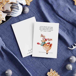 Reindeer Yoga Christmas Card Yoga Holiday Card Yoga Greeting Card Lord ...