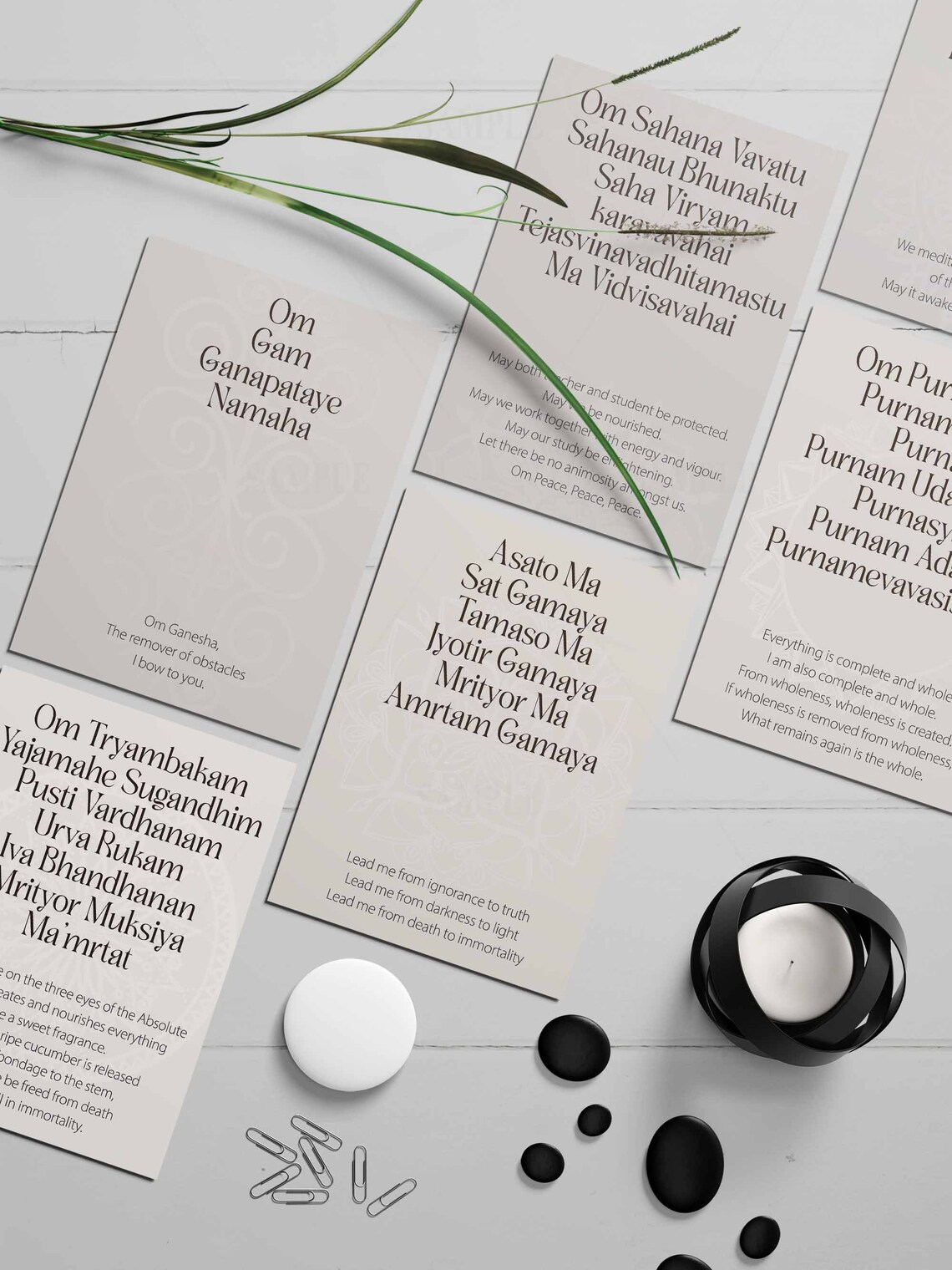 Sanskrit Mantra Cards With English Translation (digital Download) - Etsy