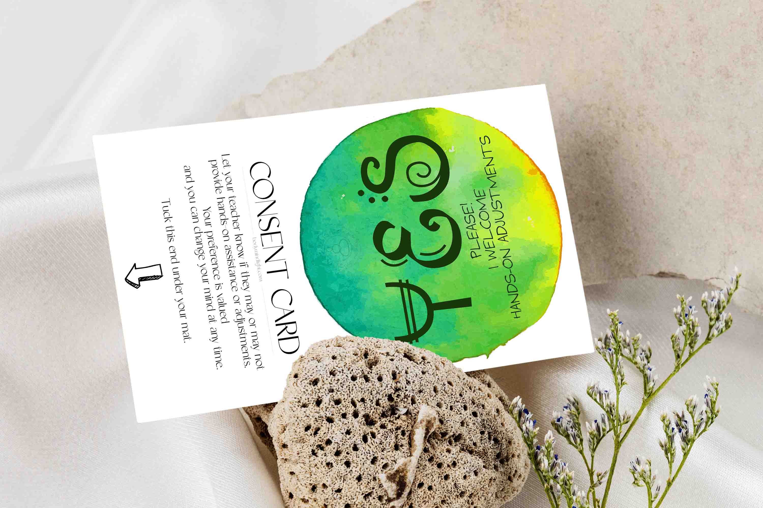 Yoga Consent Cards: Printable Assist Cards for Teachers (digital ...