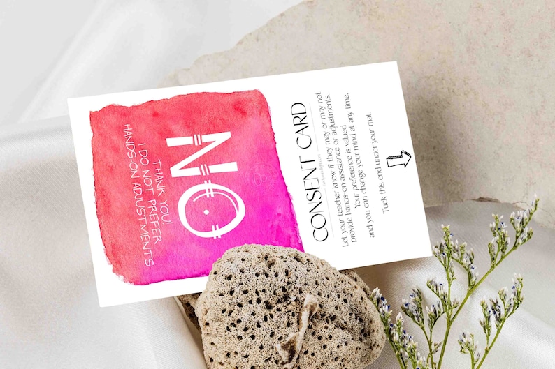 Yoga Consent Cards: Printable Assist Cards for Teachers (digital ...